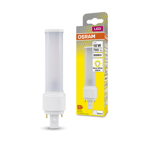 OSRAM DULUX D LED EM & AC MAINS LED-Röhre 14,8cm (ex 18W) 7W / 3000K W ...