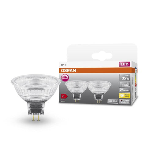 OSRAM Lampes à réflecteur LED basse tension à intensité variable MR16 ...