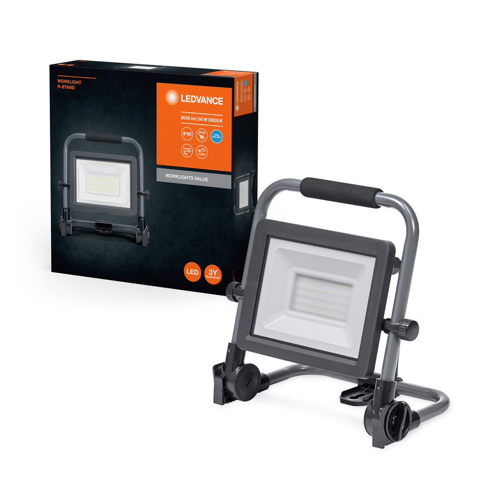 Projecteur de chantier LEDVANCE VALUE R-STAND 50W, 5400lm, 6500K ...